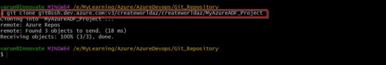 Azure Devops Setup Local Repository Git Bash Configuration Sqlinfo